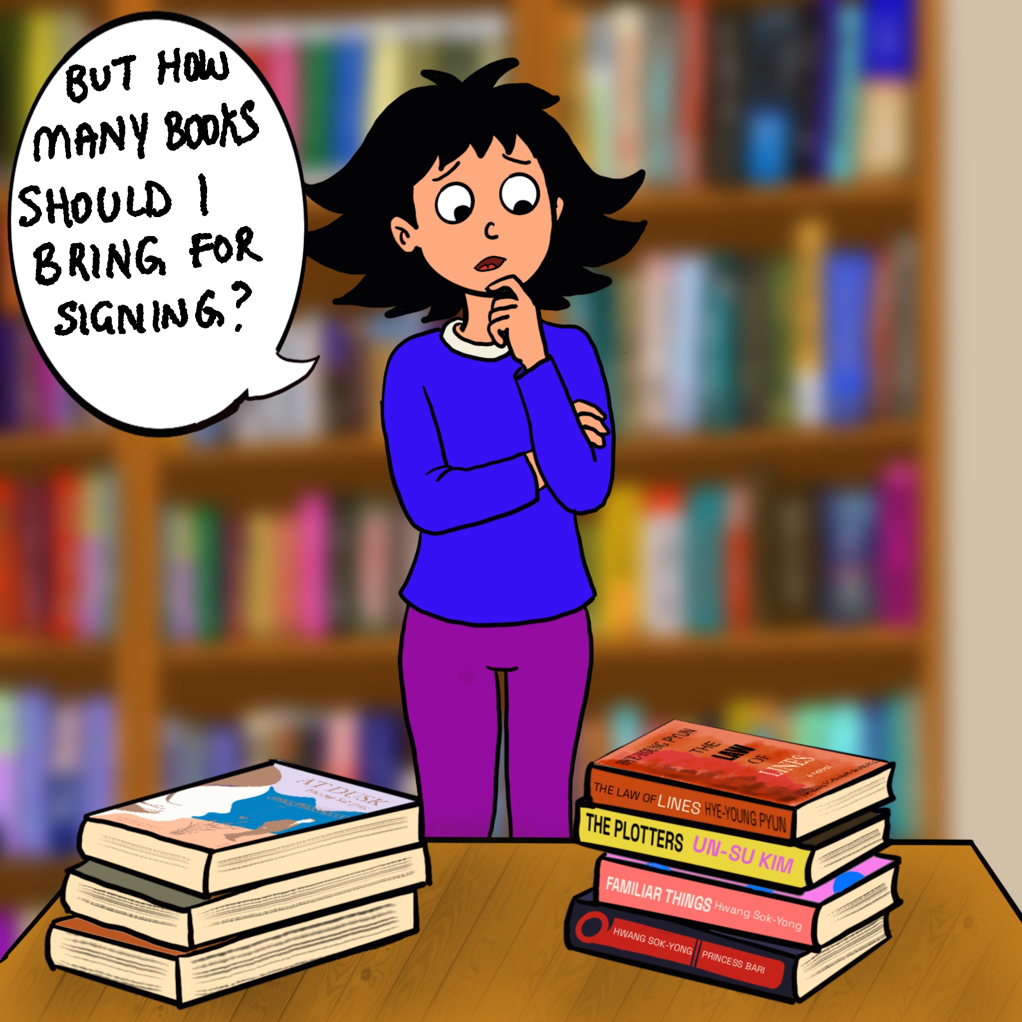 Book signing day [Cartoon] – Diya on Korea